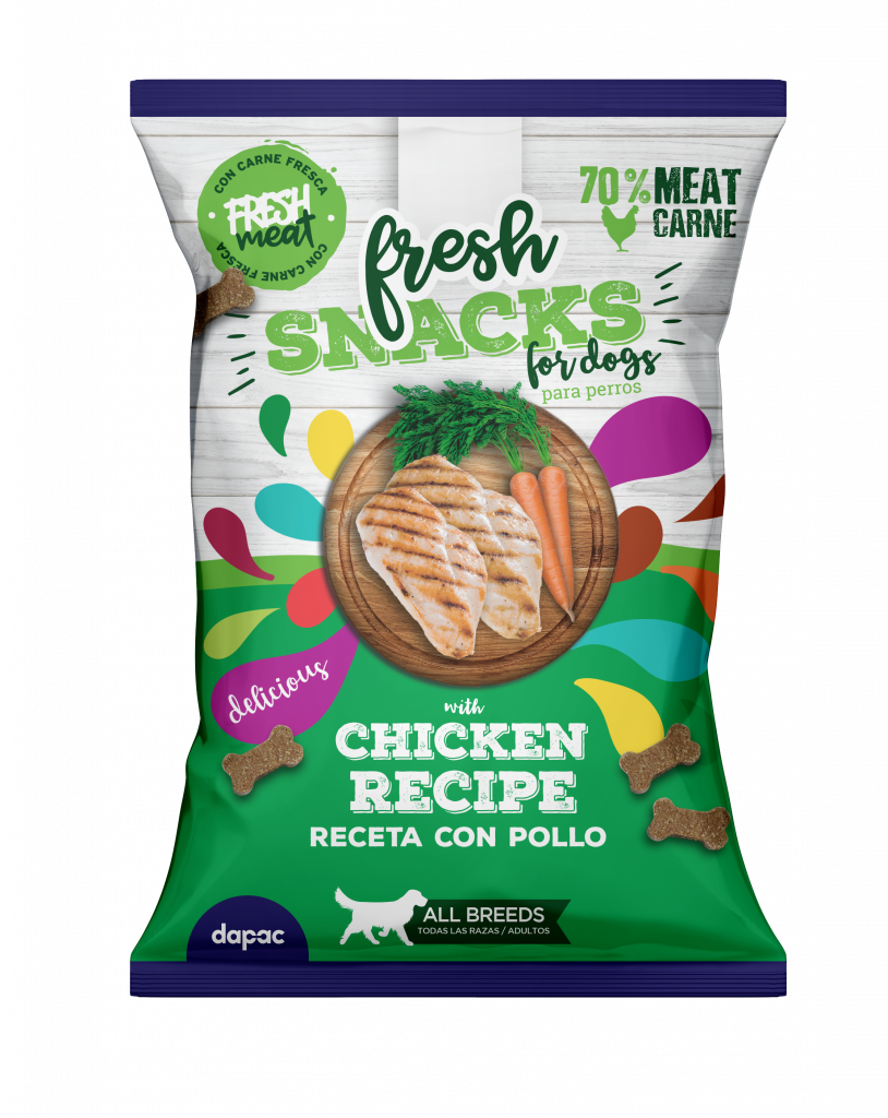 Fresh snacks saludables receta de pollo para perros